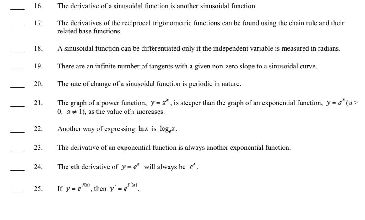 Solved The derivative of a sinusoidal function is another | Chegg.com