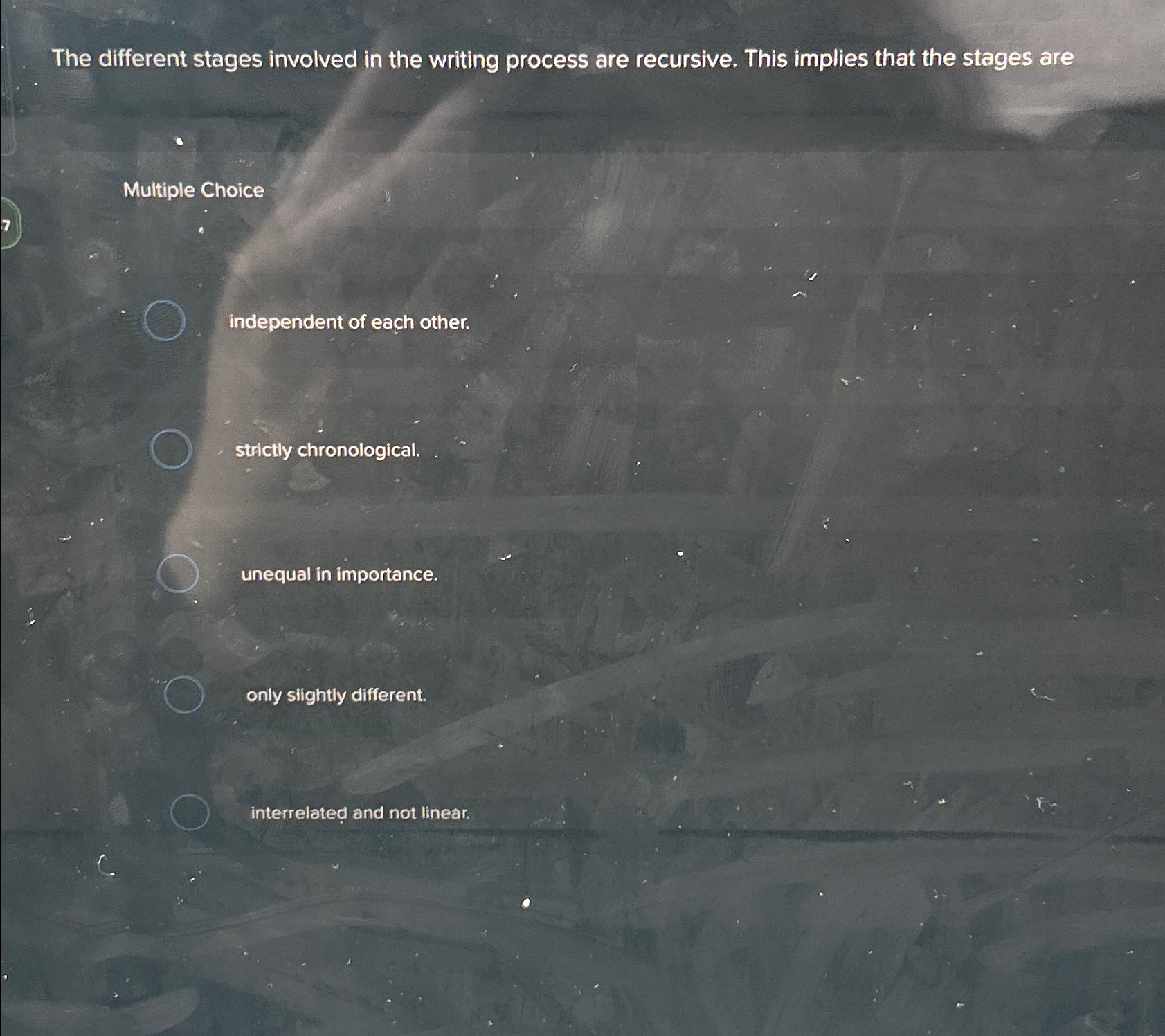 Solved The different stages involved in the writing process | Chegg.com
