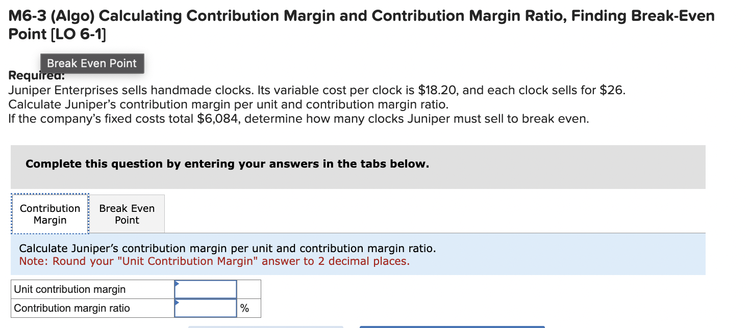 Solved M6-3 (Algo) ﻿Calculating Contribution Margin and | Chegg.com