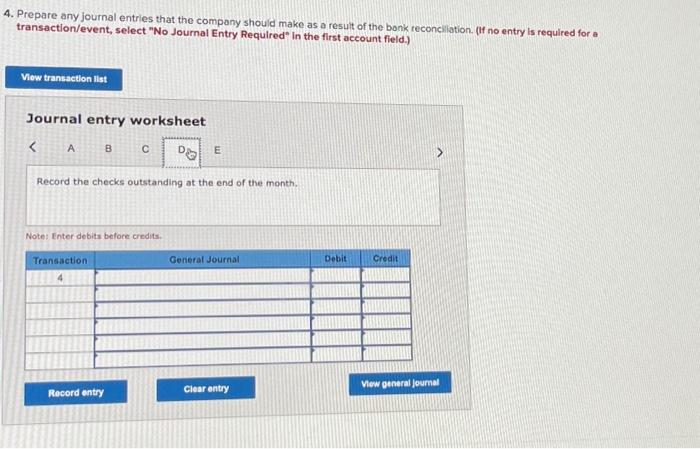 Solved Journal entry worksheet Record the service charges of | Chegg.com