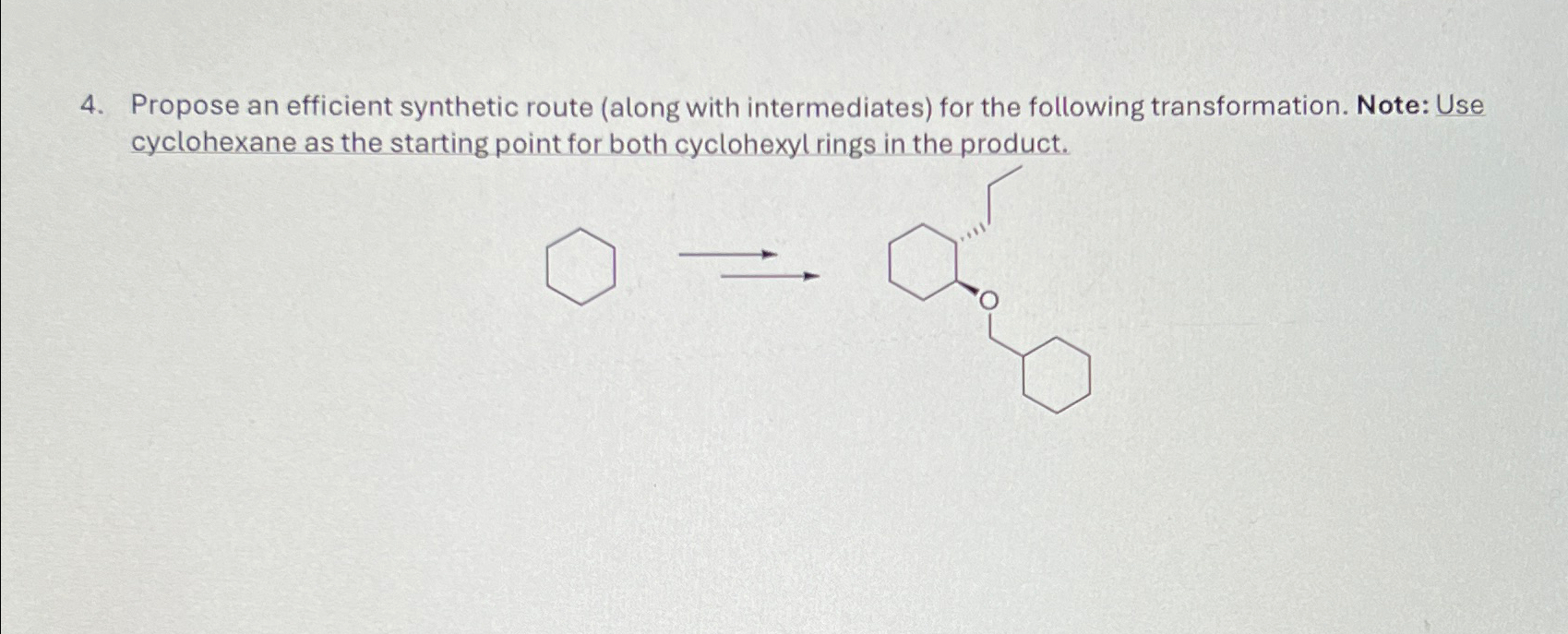 Solved Propose an efficient synthetic route (along with | Chegg.com