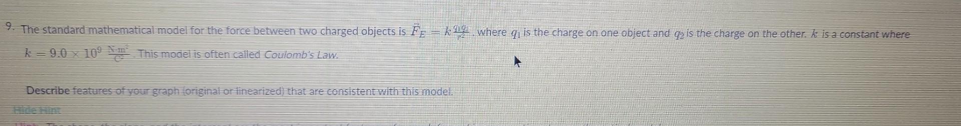 Solved I need answer for pivot lab force and electric charge | Chegg.com