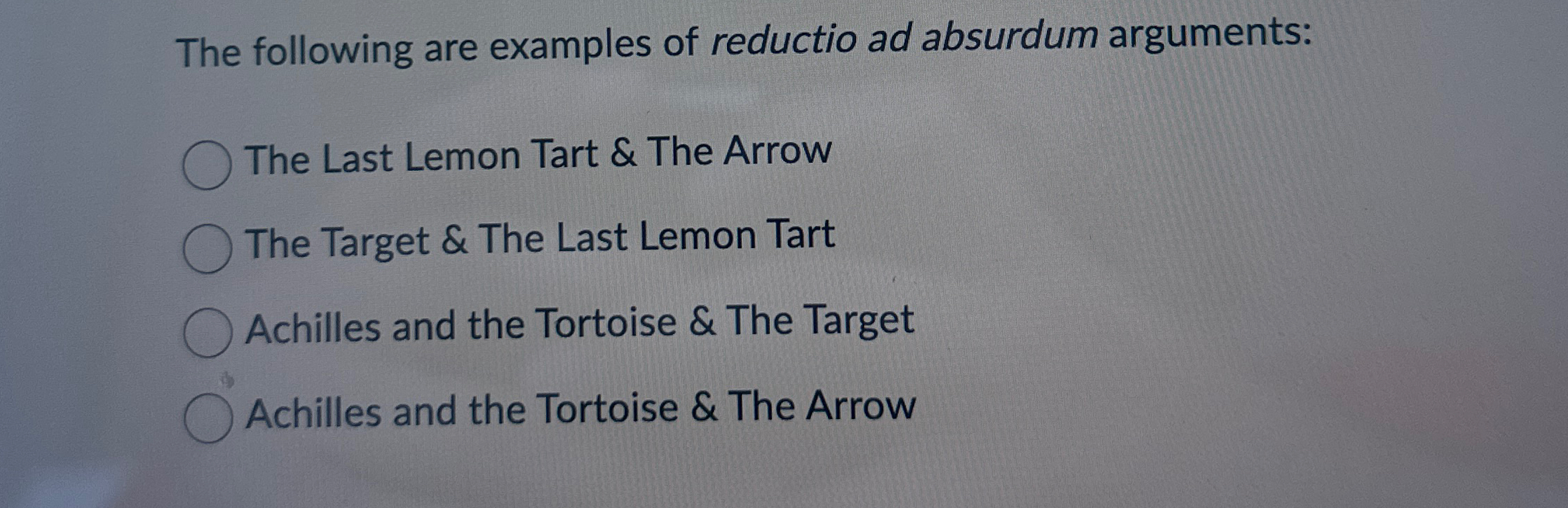 Solved The following are examples of reductio ad absurdum | Chegg.com
