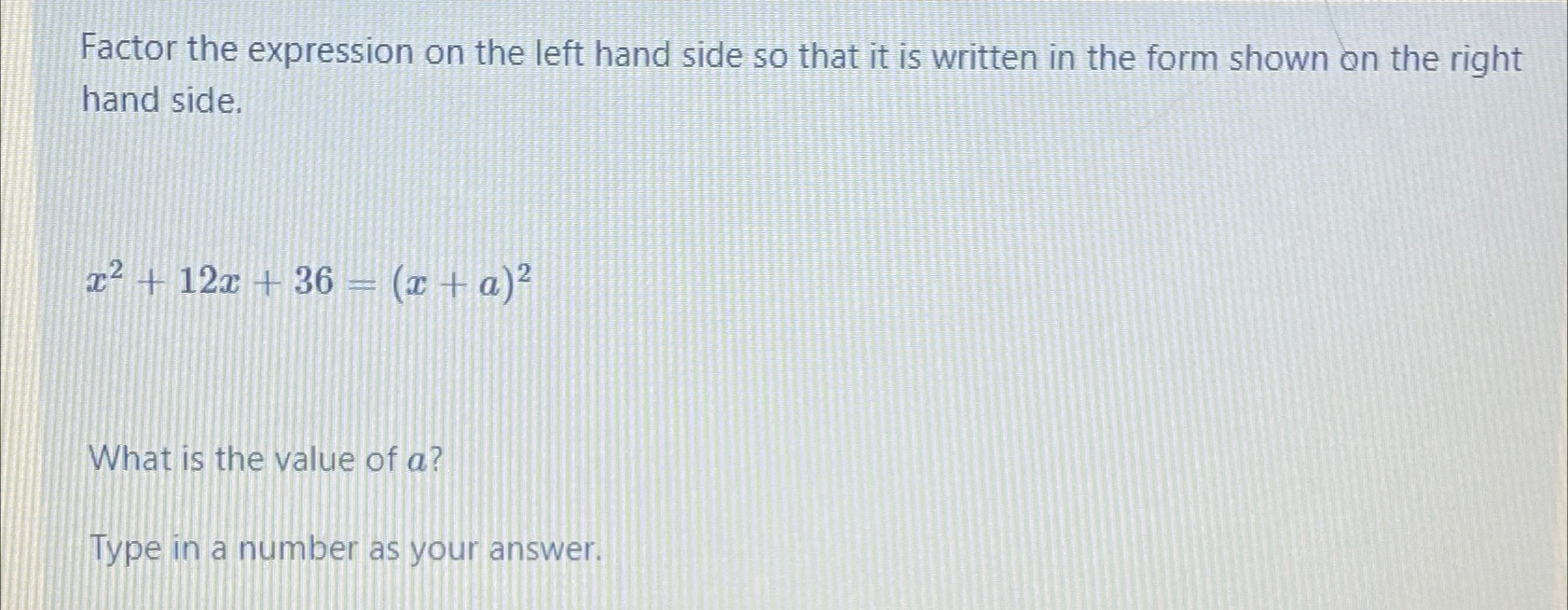Solved Factor the expression on the left hand side so that | Chegg.com