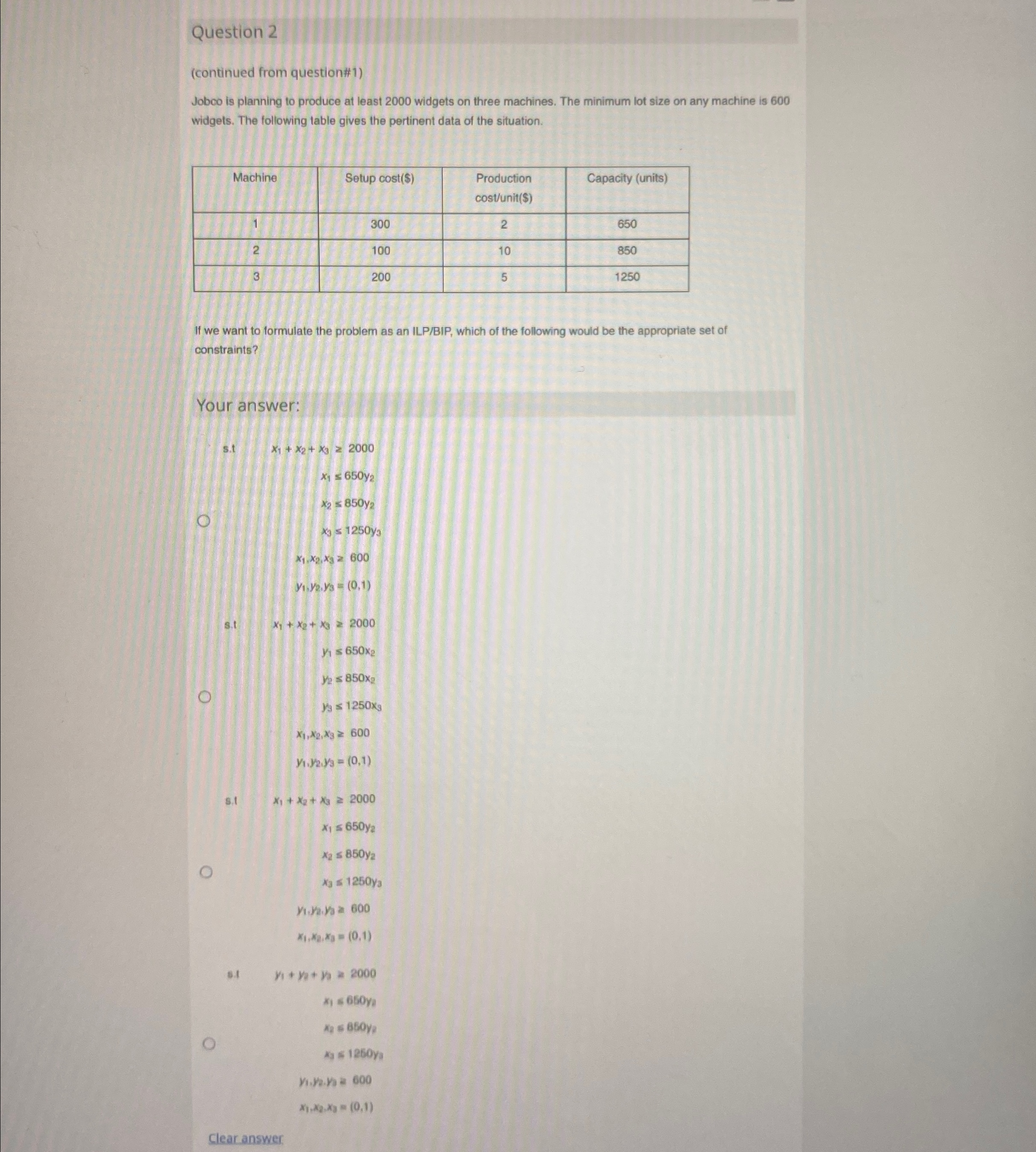 Solved Question 2(continued from question#1)Jobeo is | Chegg.com