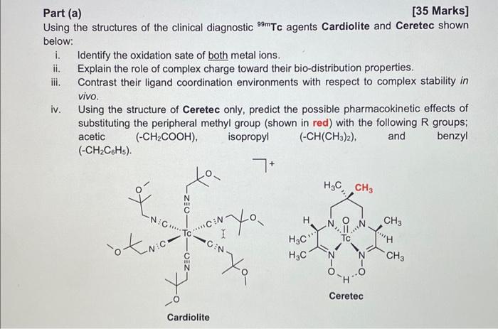 Solved Part (a) [35 Marks] Using the structures of the | Chegg.com
