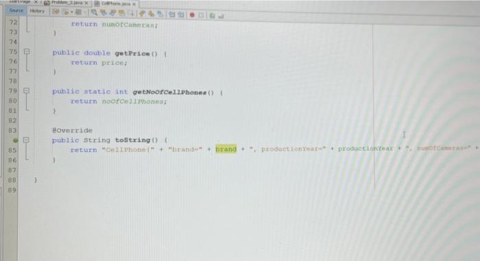 Solved Exercise 2: 1. Using the Cellphone class in Lab 3, | Chegg.com