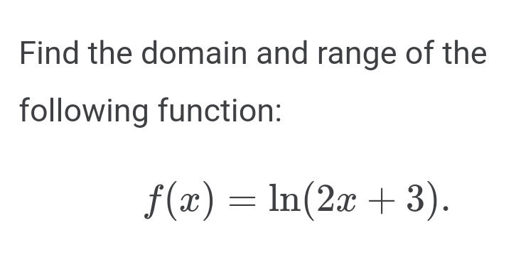 Solved Find The Domain And Range Of Thefollowing