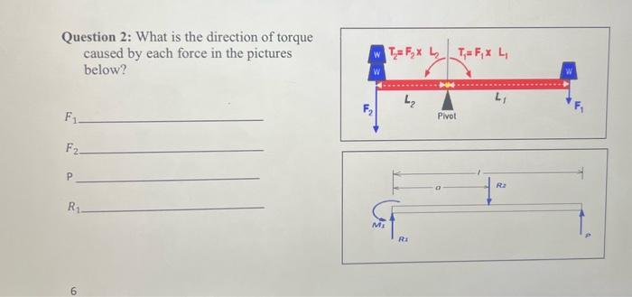 Solved Question 2: What is the direction of torque caused by | Chegg.com