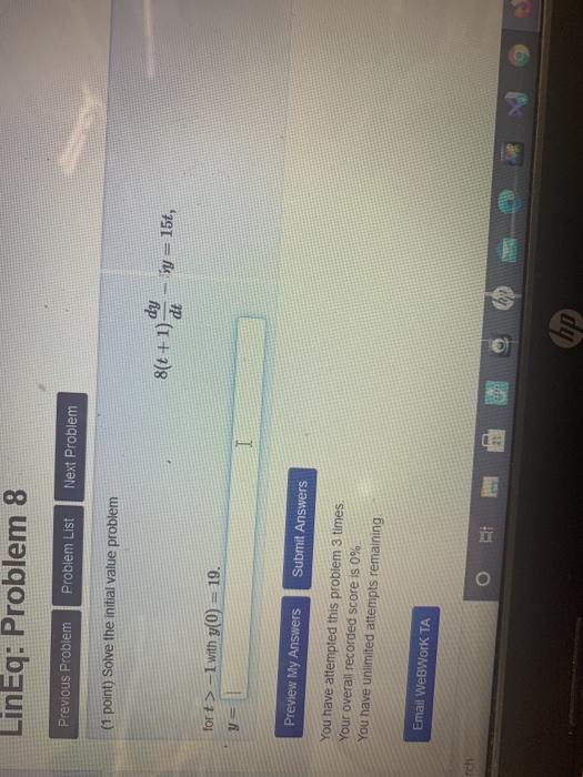 Solved LinEq: Problem 8 Previous Problem Problem List Next | Chegg.com