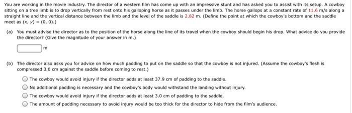 Solved You are working in the movie industry. The director | Chegg.com