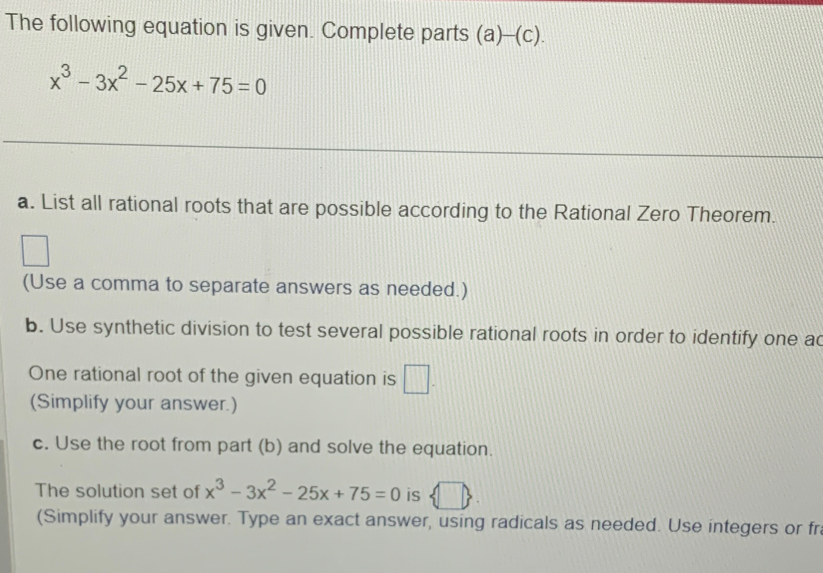 The following equation is given. Complete parts | Chegg.com