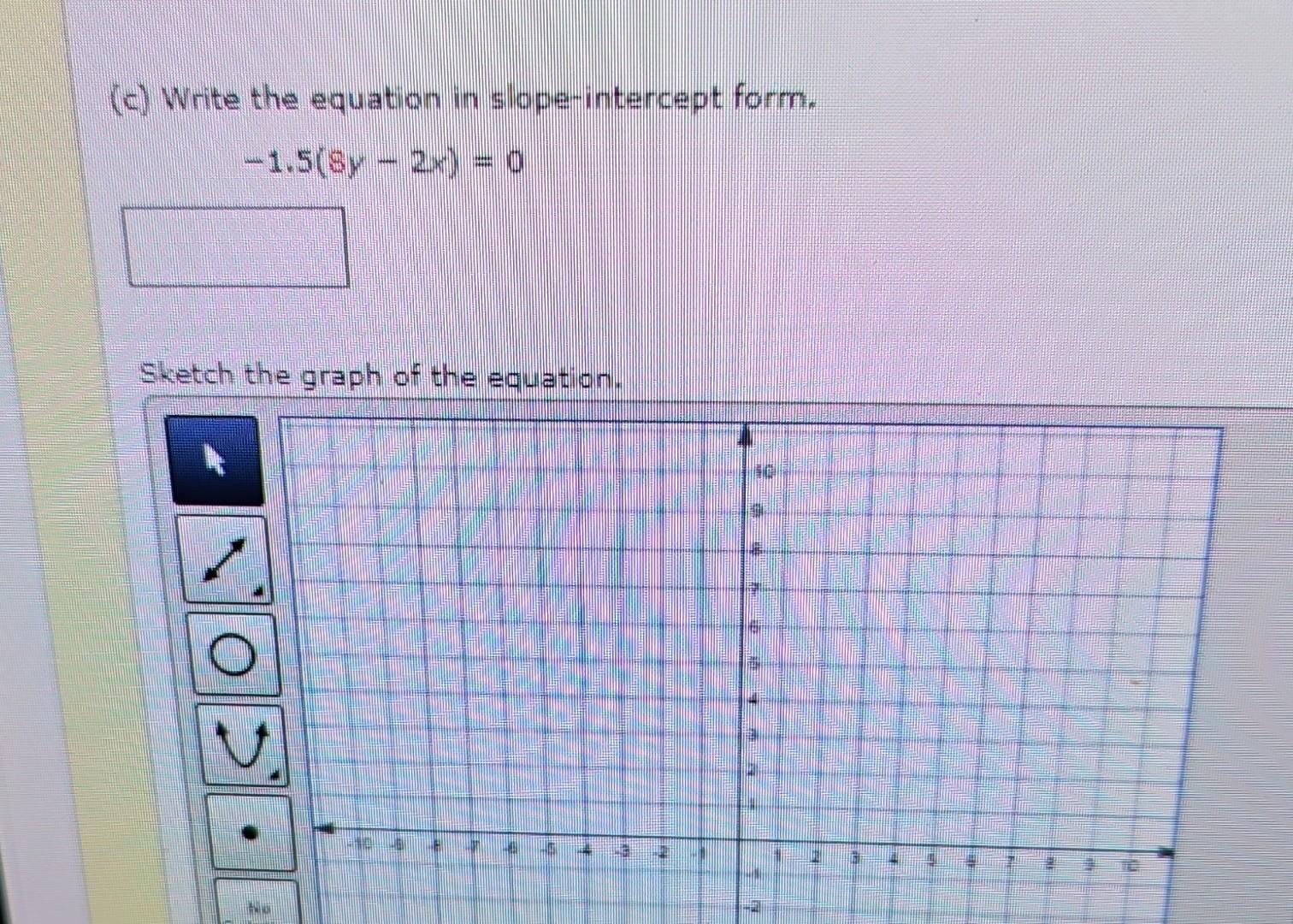Solved (c) Write the equation in slope-intercept form. | Chegg.com