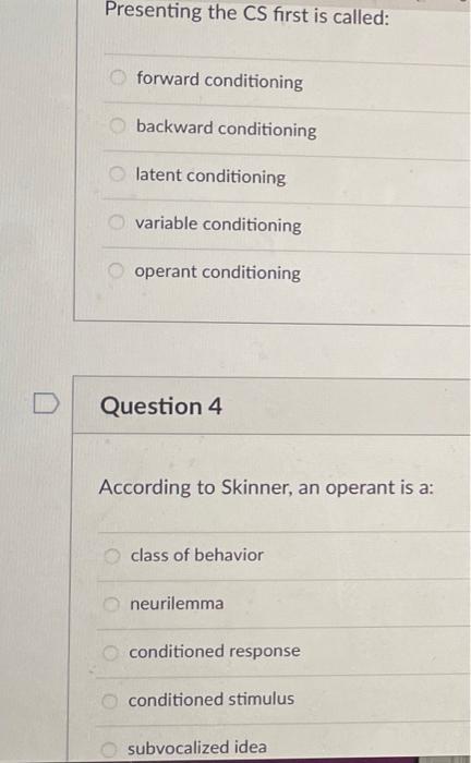 Solved Presenting the CS first is called: forward | Chegg.com
