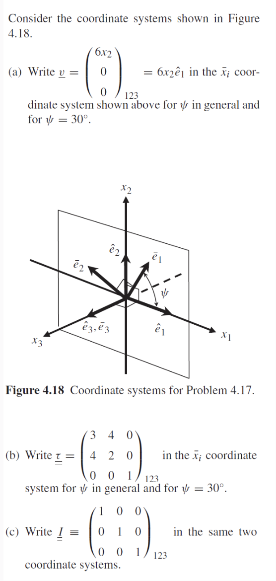 4.17 ﻿Consider the coordinate systems shown in | Chegg.com