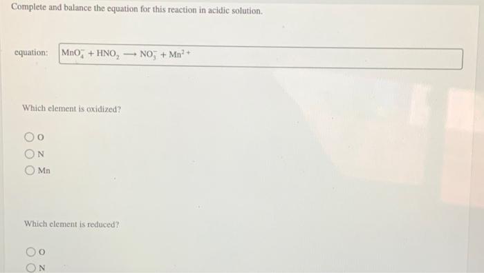 Solved Complete and balance the equation for this reaction | Chegg.com