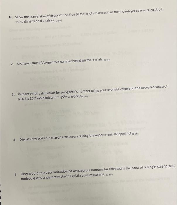 calculate the height of the monolayer. This height | Chegg.com