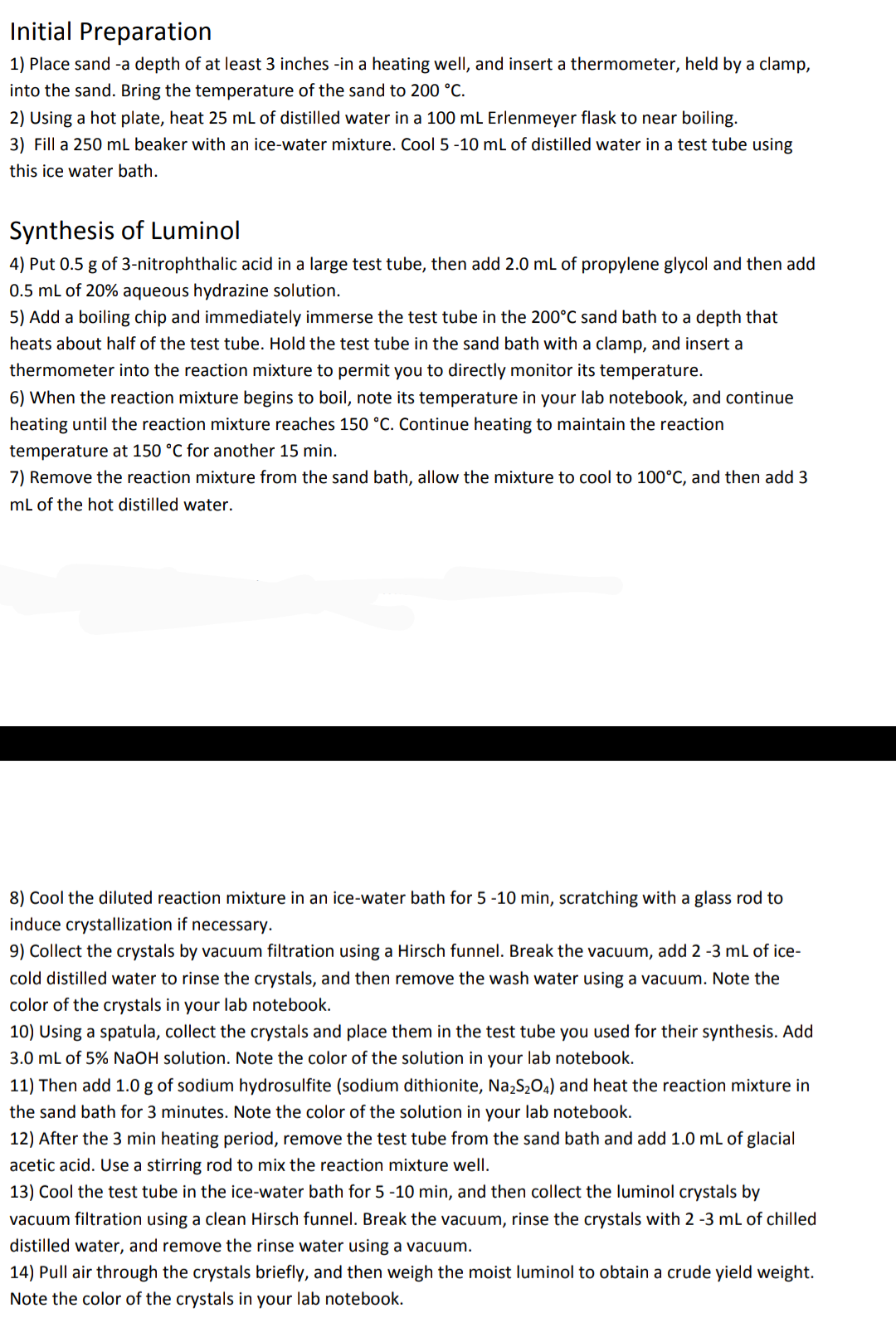 Solved 1) In the process of recrystallization of luminol, | Chegg.com
