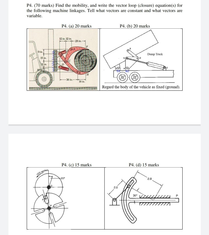 Solved find the mobility and the vector loop equations for | Chegg.com