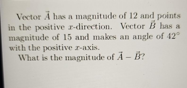 Solved Vector vec(A) ﻿has a magnitude of 12 ﻿and points in | Chegg.com