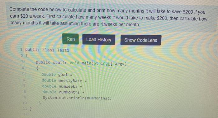 Solved How would this look after completing the code i have | Chegg.com