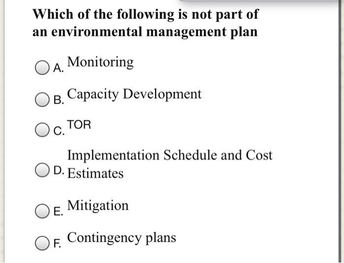 Solved Which of the following is not part of an | Chegg.com