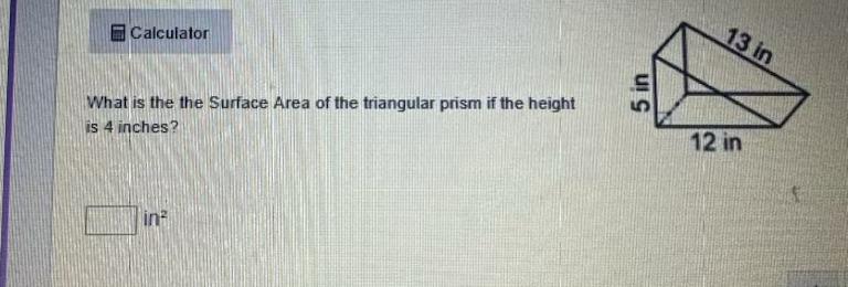 Solved What is the the Surface Area of the triangular prism | Chegg.com