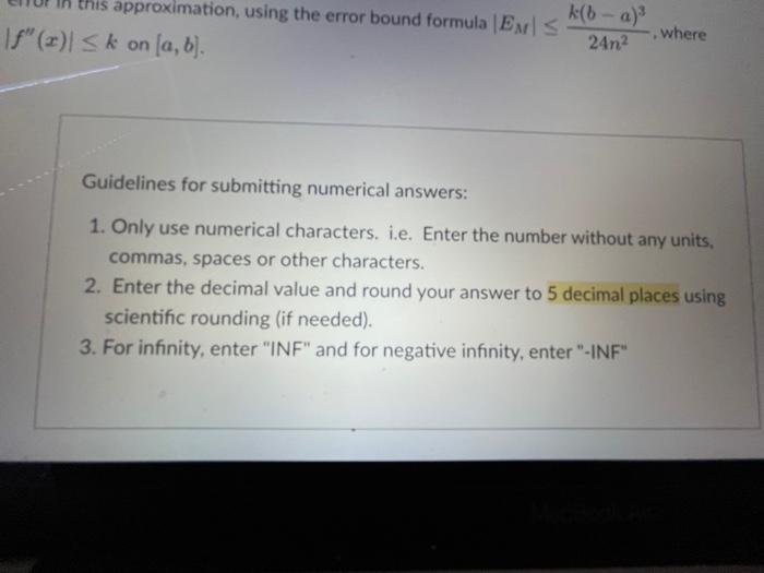Solved The midpoint rule with n=8 is used to approximate | Chegg.com