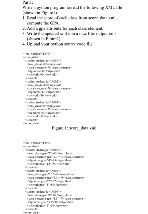 Solved Partl: Write a python program to read the following | Chegg.com