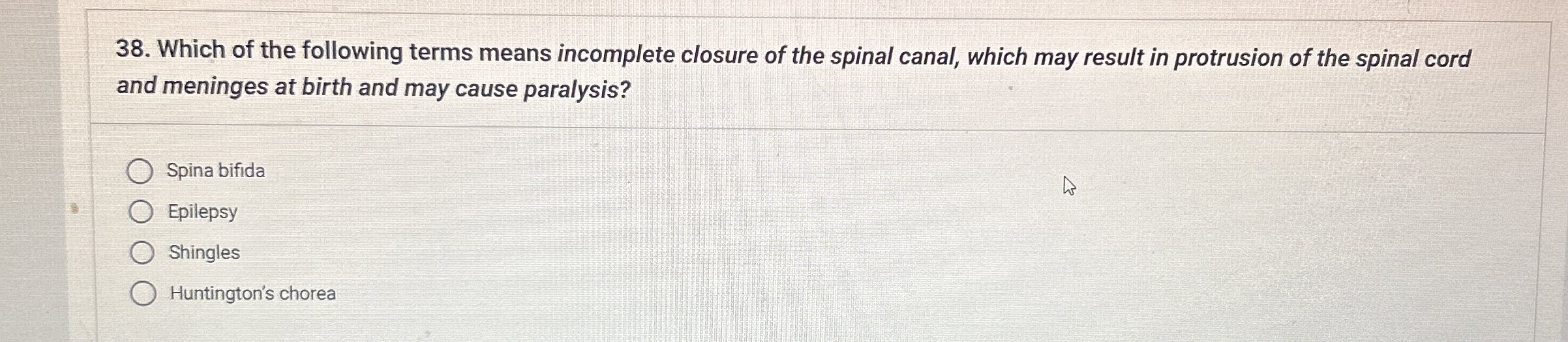 Solved Which of the following terms means incomplete closure | Chegg.com