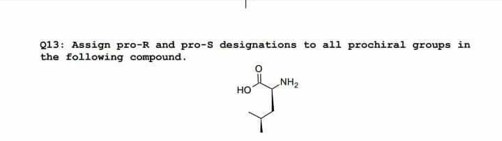 Solved Q13: Assign pro-R and pro-s designations to all | Chegg.com