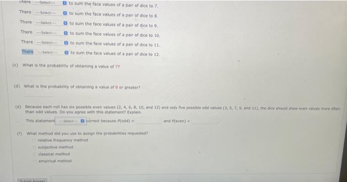 Solved Consider the experiment of rolling a pair of dice, | Chegg.com