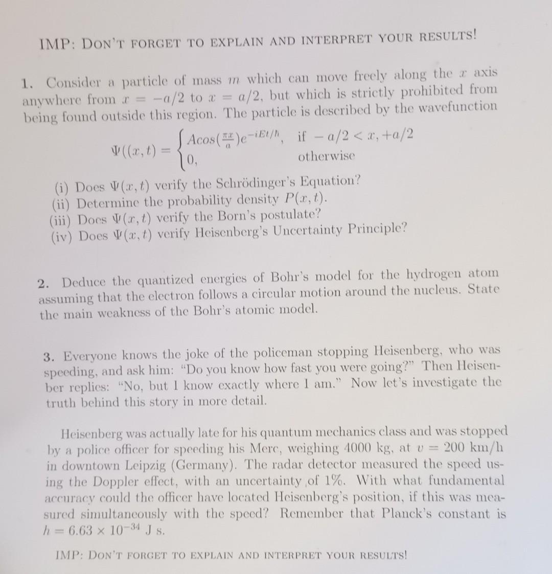 Solved IMP: DON'T FORGET TO EXPLAIN AND INTERPRET YOUR | Chegg.com