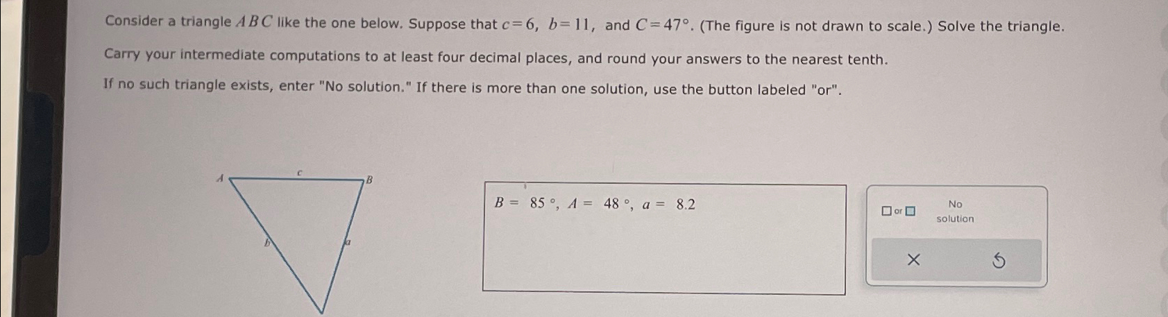Solved Consider a triangle ABC like the one below. Suppose | Chegg.com