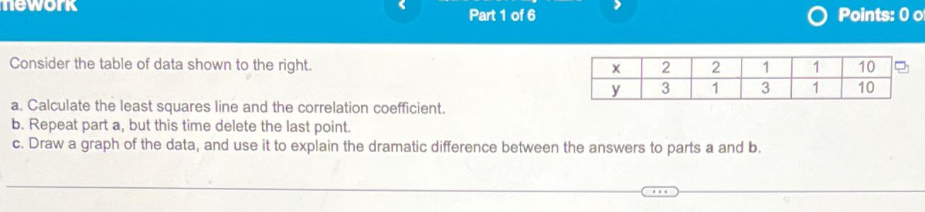 Solved Consider the table of data shown to the right.a. | Chegg.com