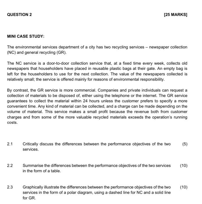 Solved QUESTION 2 [25 MARKS]MINI CASE STUDY:The | Chegg.com