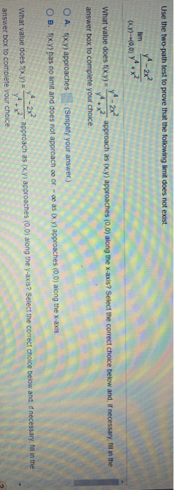 Solved Use the two-path test to prove that the following | Chegg.com