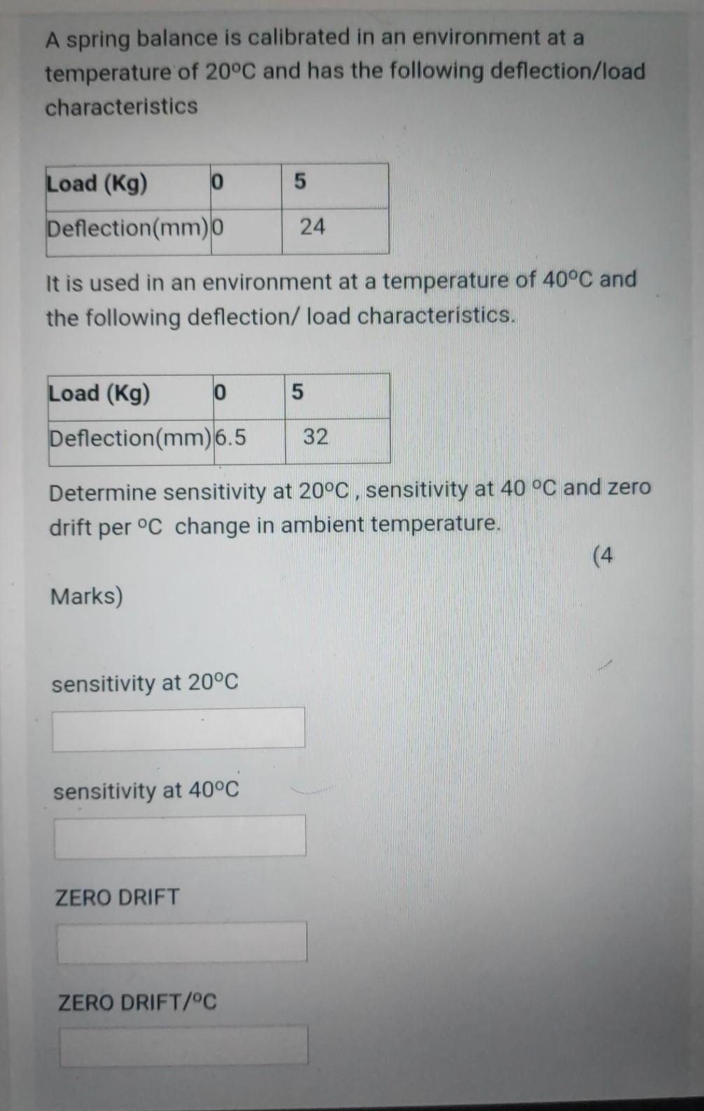 Solved A spring balance is calibrated in an environment at a | Chegg.com
