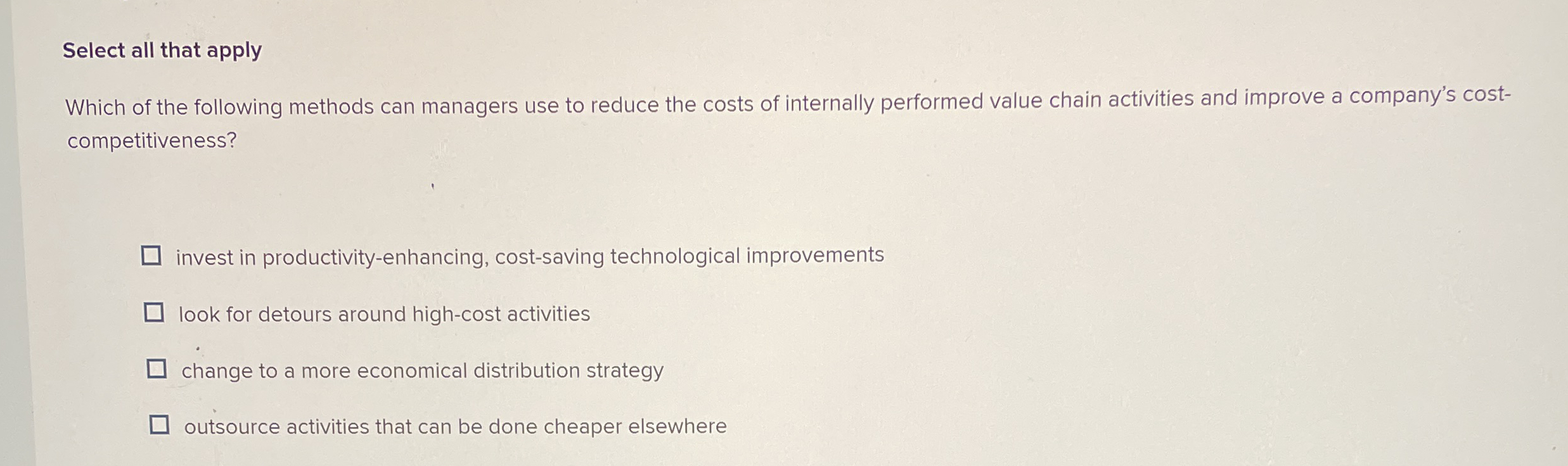 Solved Select all that applyWhich of the following methods | Chegg.com
