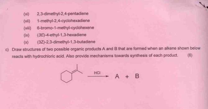 Solved b) Provide what is missing in the boxes: Reactants, | Chegg.com