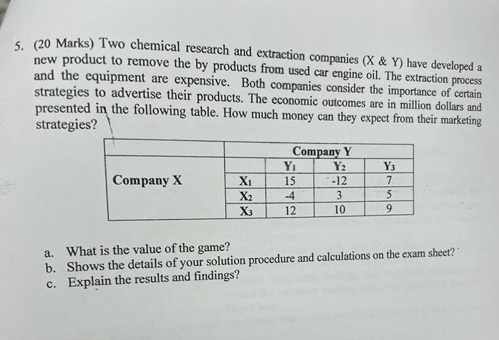 Solved (20 ﻿Marks) ﻿Two chemical research and extraction | Chegg.com