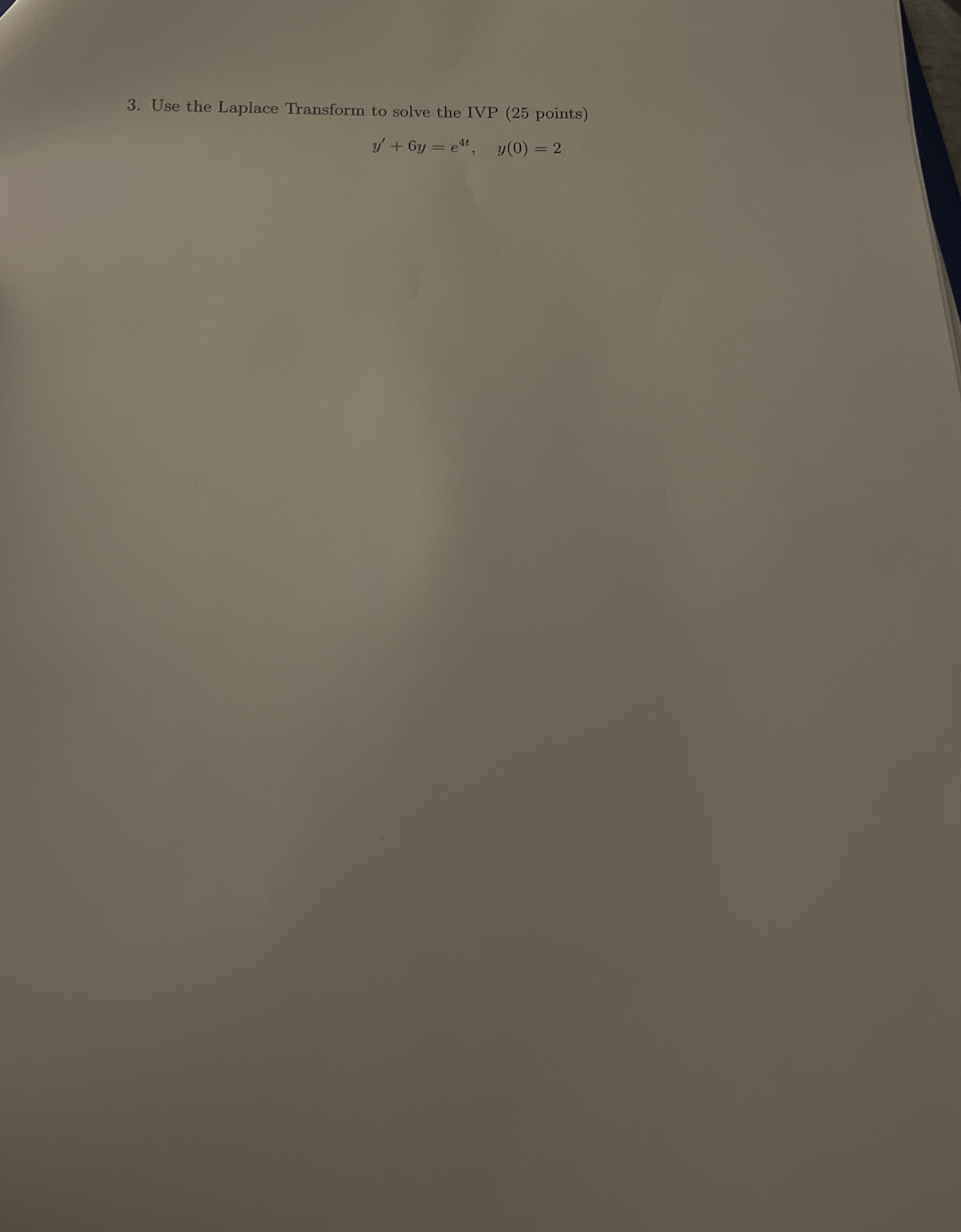 Solved Use the Laplace Transform to solve the IVP ( 25 | Chegg.com