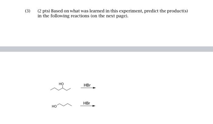 Solved (2 pts) Based on what was learned in this experiment, | Chegg.com