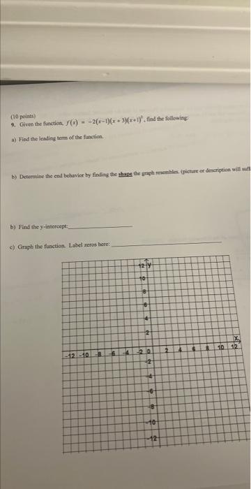 Solved (40 points) a) Find the leadieg term of the function. | Chegg.com Solved (40 points) a) Find the leadieg term of the function. | Chegg.com