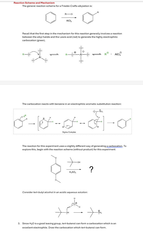 Solved The general reaction scheme for a Friedel-Crafts | Chegg.com