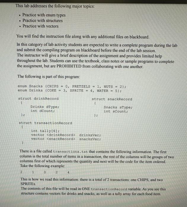 Solved Practice With Enum Types Practice With Structures 3318