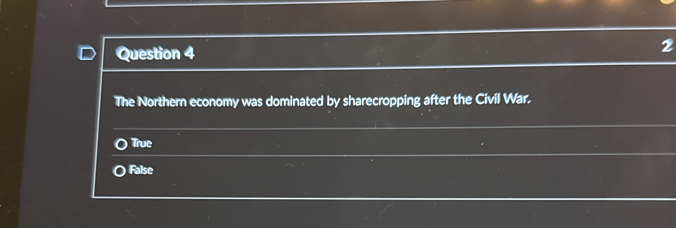 Solved Question 4The Northern economy was dominated by | Chegg.com