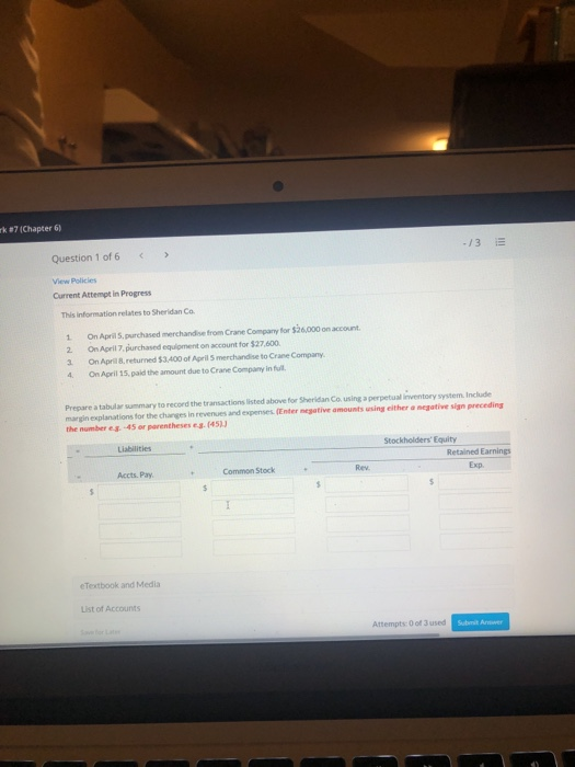 Solved Current Attempt in Progress 1. This information | Chegg.com