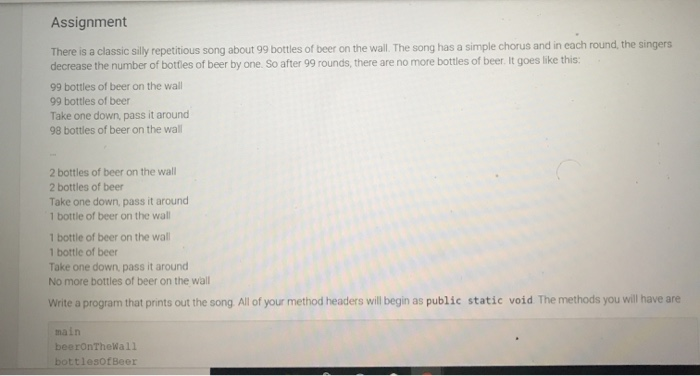 Solved 8.45 Lab 10a: Bottles Objectives • Write static | Chegg.com Solved 8.45 Lab 10a: Bottles Objectives • Write static | Chegg.com