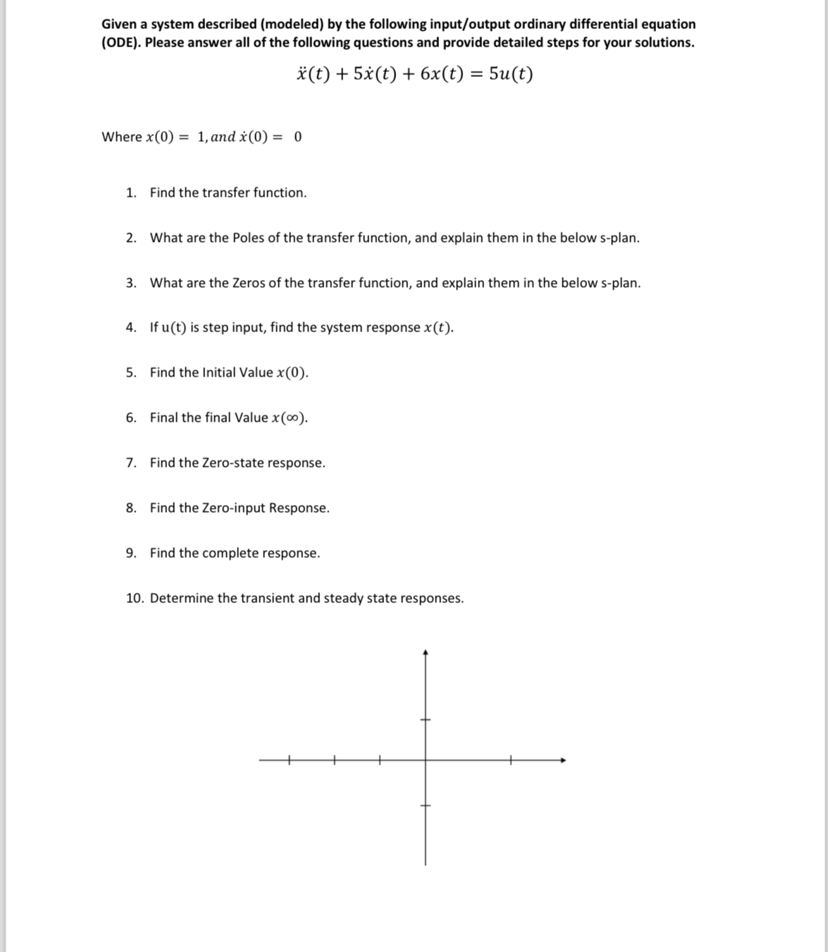 Solved Given a system described (modeled) ﻿by the following | Chegg.com